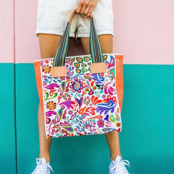 Bags | Nwt New Consuela White Swirly Classic Tote | Poshmark